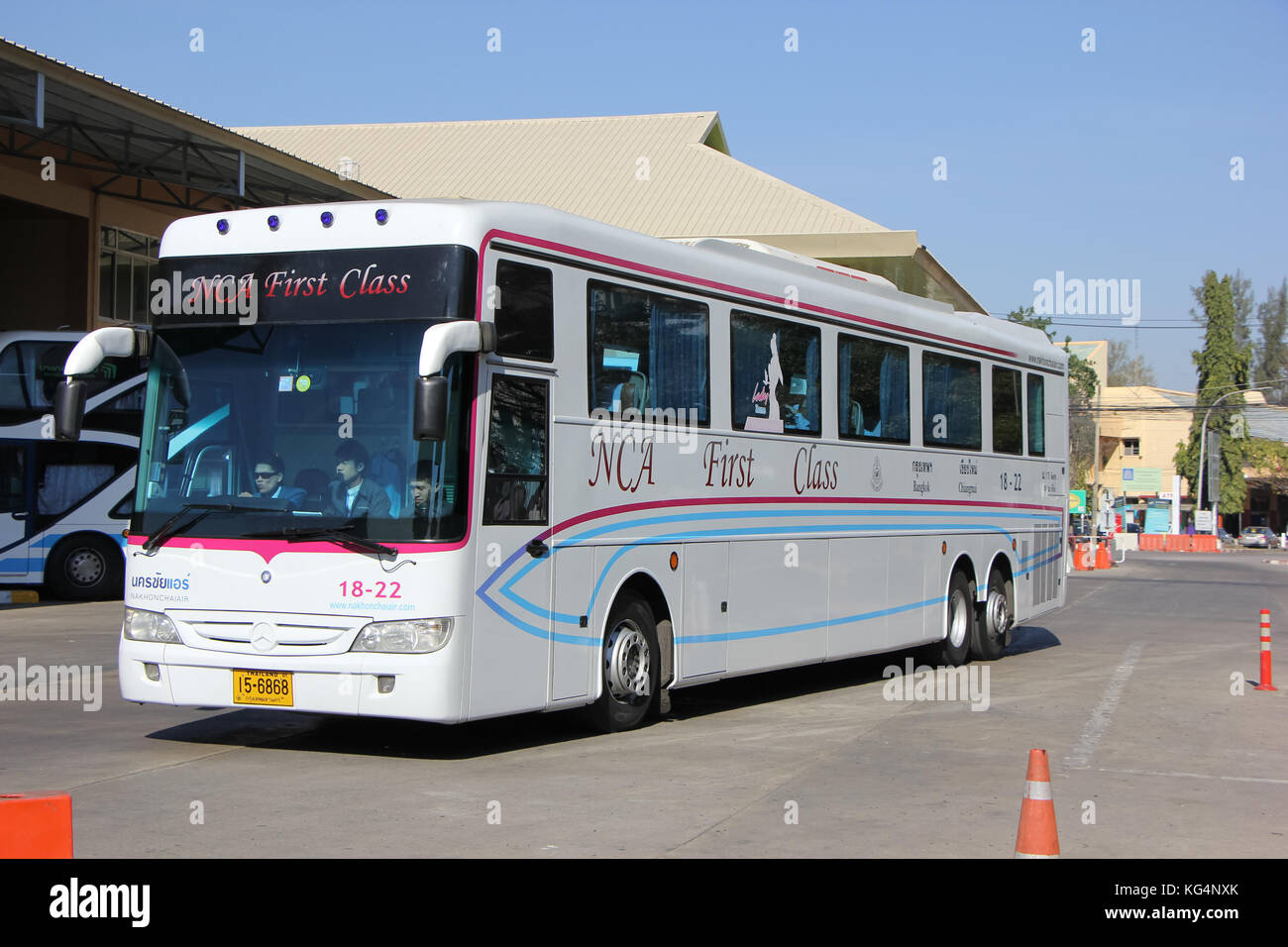 CHIANGMAI, THAILAND -JANUARY 10 2016: Mercedes benz bus of Nakhonchai ...