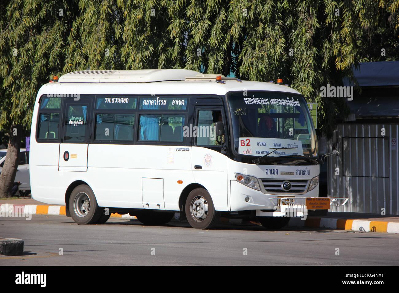 CHIANGMAI, THAILAND -JANUARY 10 2016: Yutong Mini Bus. New bus of ...