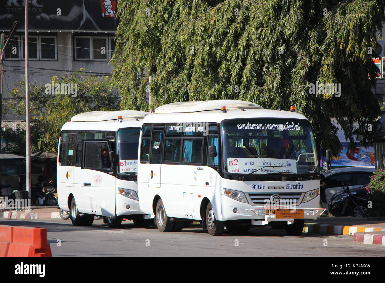 CHIANGMAI, THAILAND -JANUARY 10 2016: Yutong Mini Bus. New bus of ...