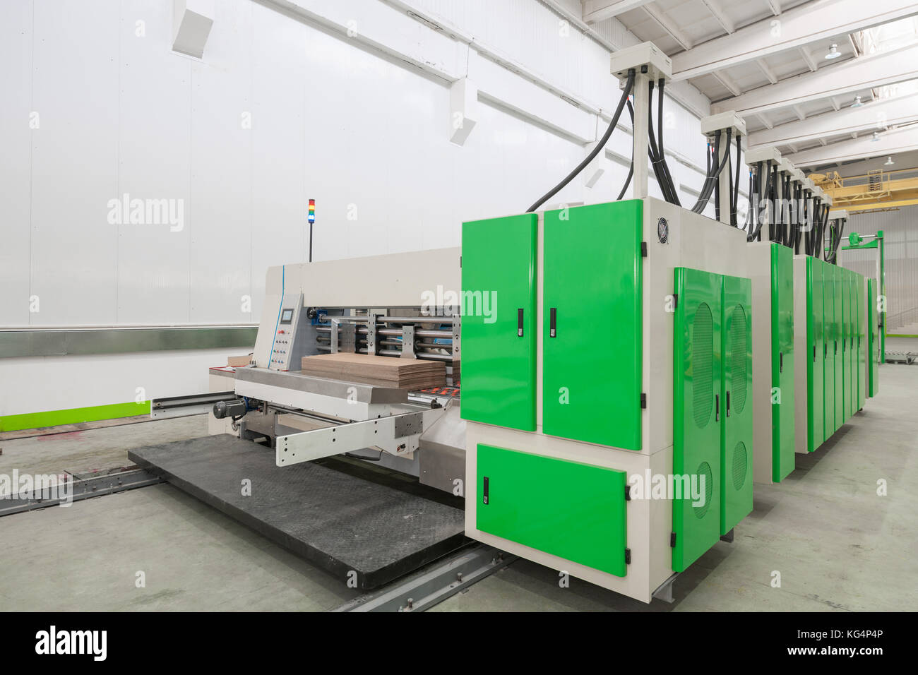 factory workshop for the production of cardboard for packaging Stock ...