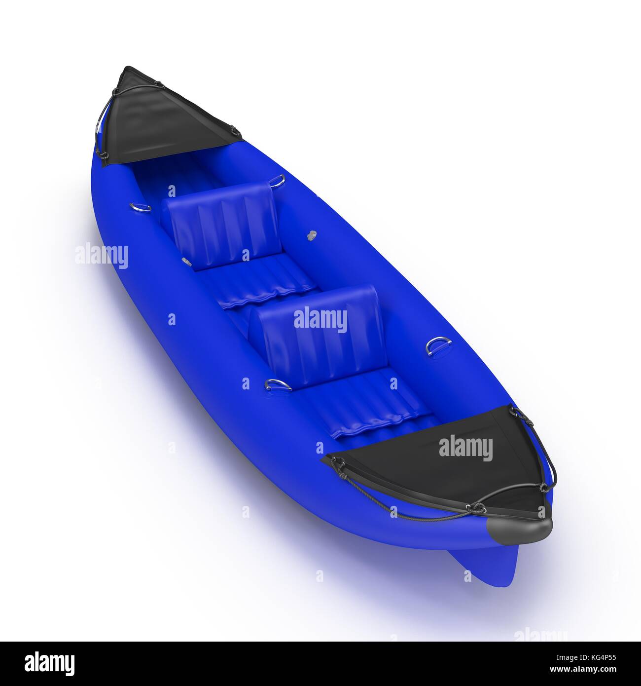 Blue inflatable boat Cut Out Stock Images & Pictures - Alamy