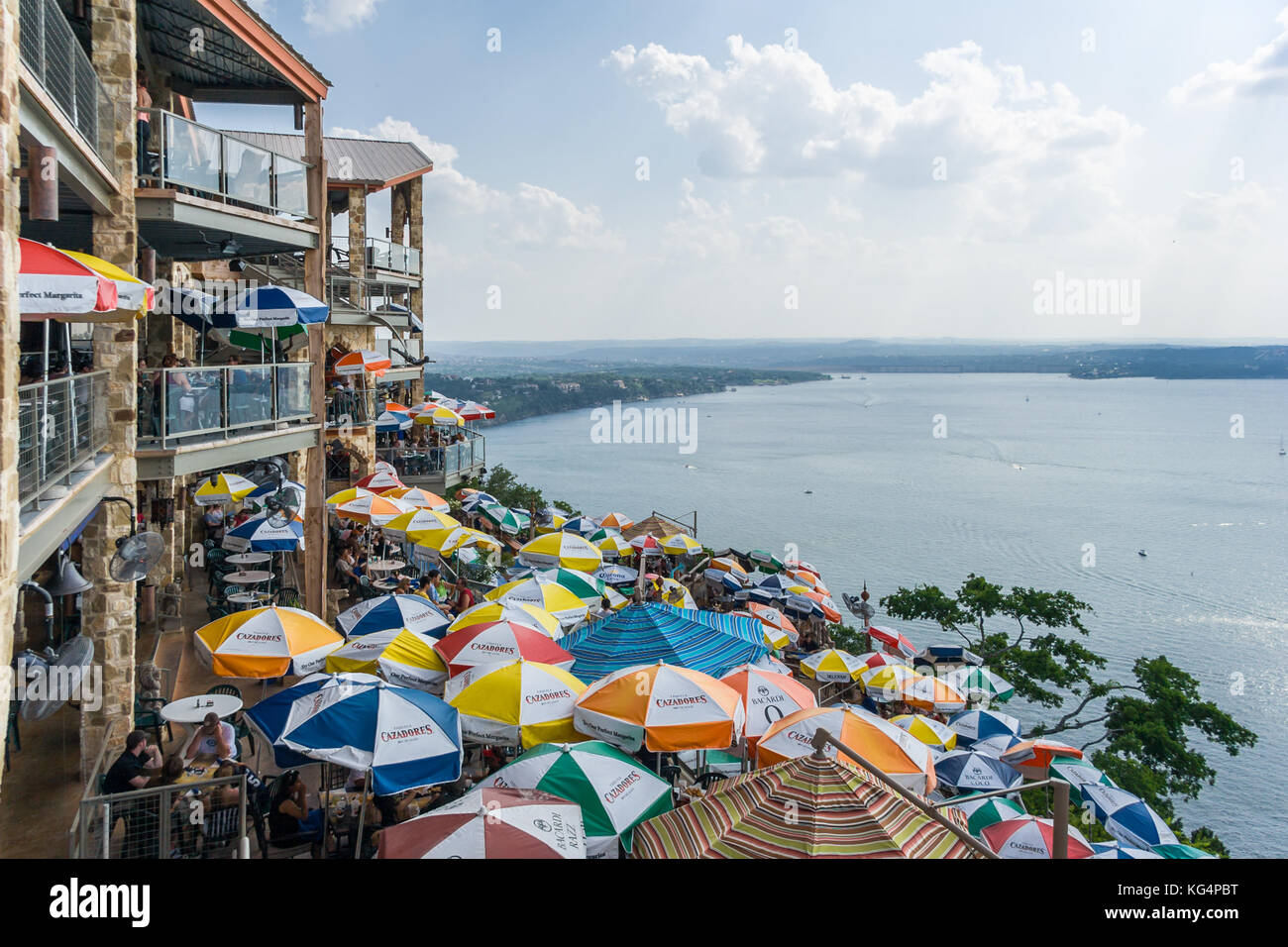 Panorama of Lake Travis from The Oasis restaurant in Austin, Texas ...