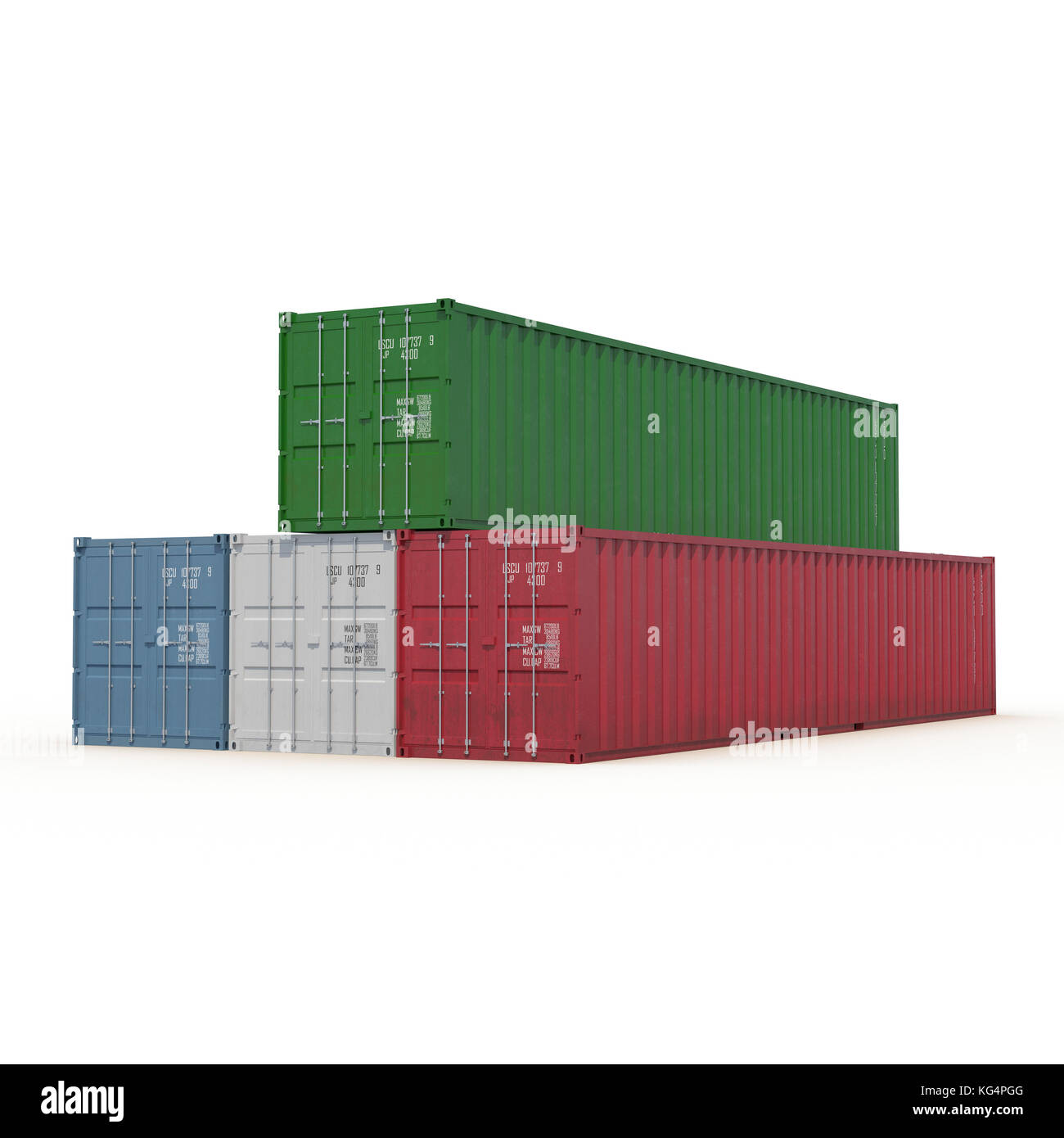 Container stacking area Cut Out Stock Images & Pictures - Alamy
