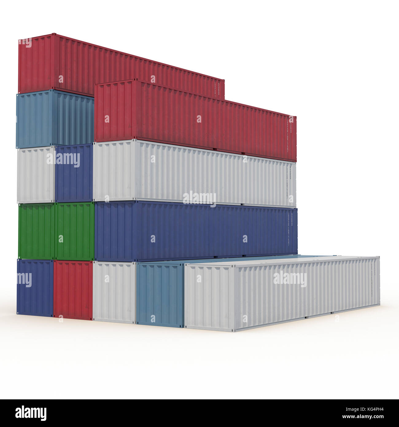Container stacking area Cut Out Stock Images & Pictures - Alamy