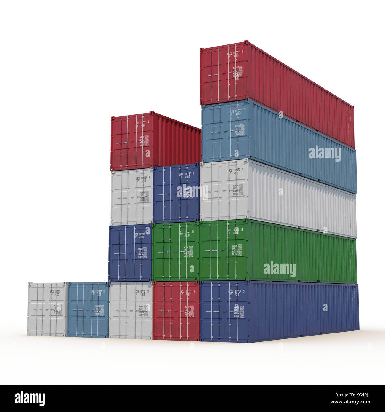 Container stacking area Cut Out Stock Images & Pictures - Alamy