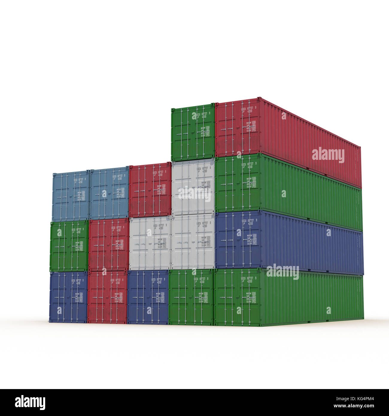 Container stacking area Cut Out Stock Images & Pictures - Alamy