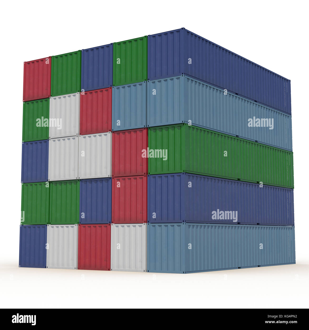 Shipping containers stacked stack Cut Out Stock Images & Pictures - Alamy