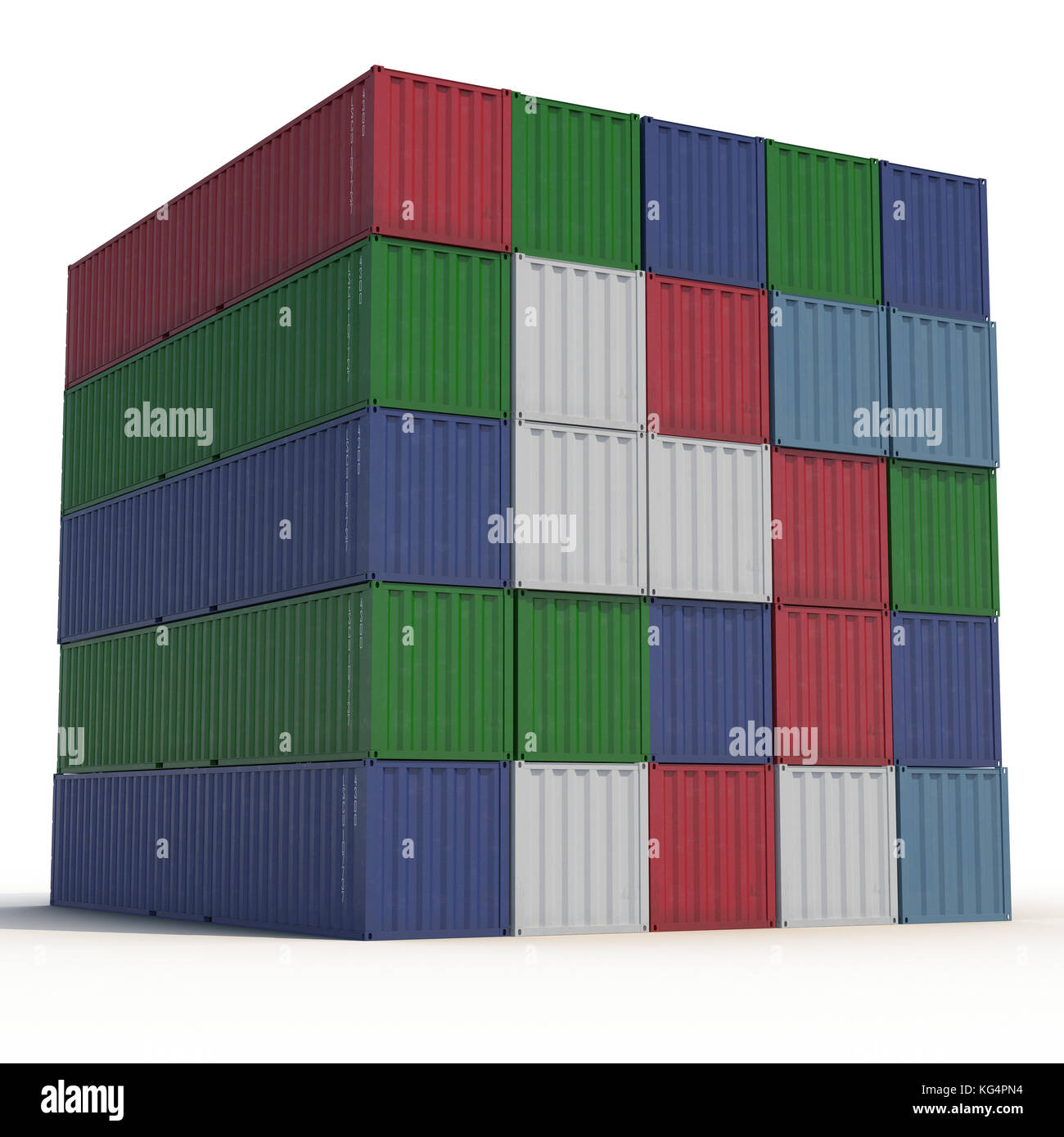 Shipping containers stacked stack Cut Out Stock Images & Pictures - Alamy