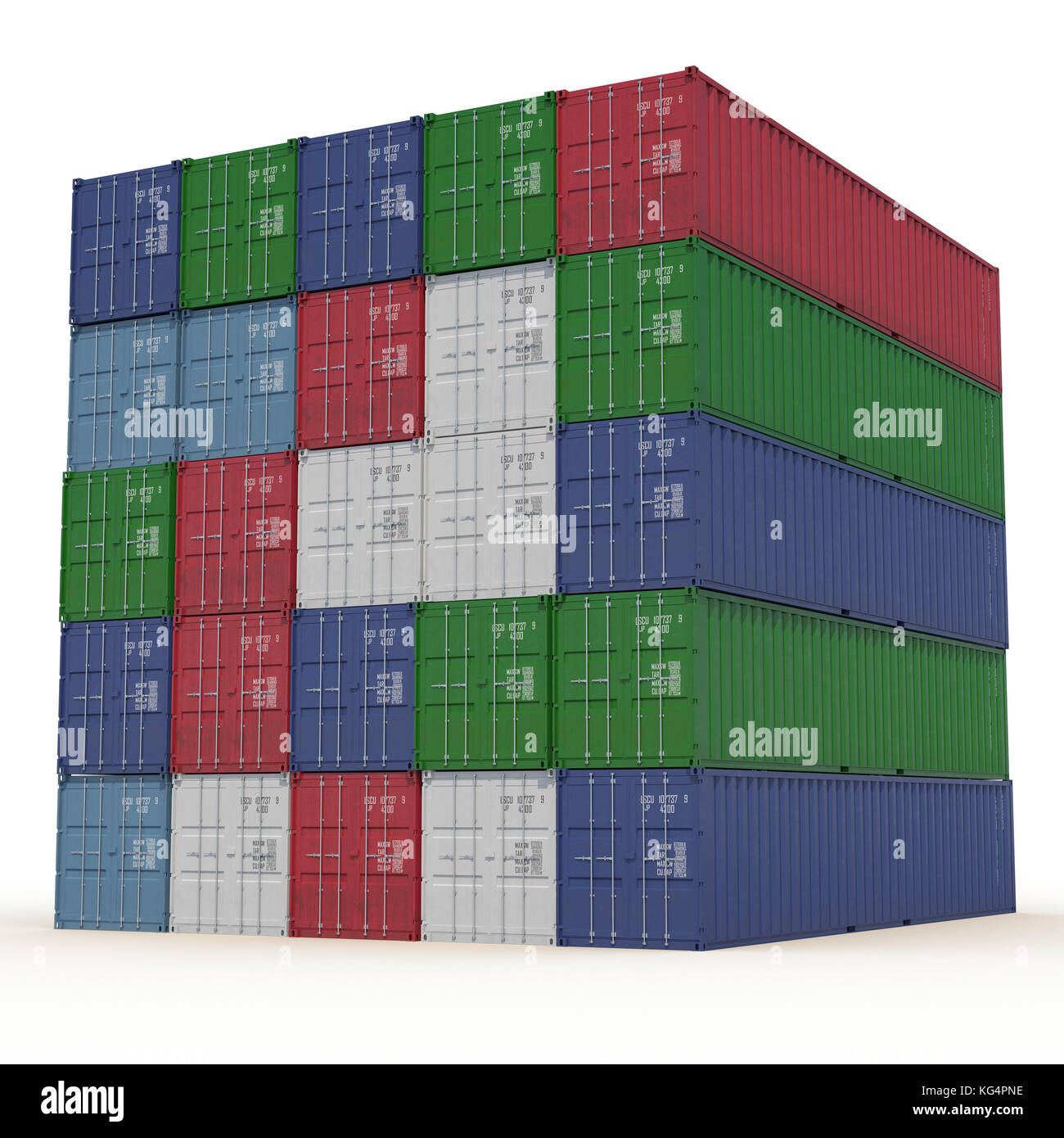 Container stacking area Cut Out Stock Images & Pictures - Alamy