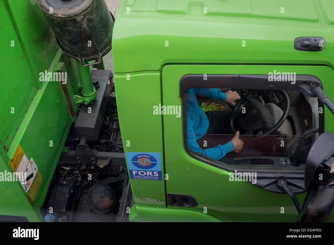 Lorry driver uk driving cab hi-res stock photography and images - Alamy