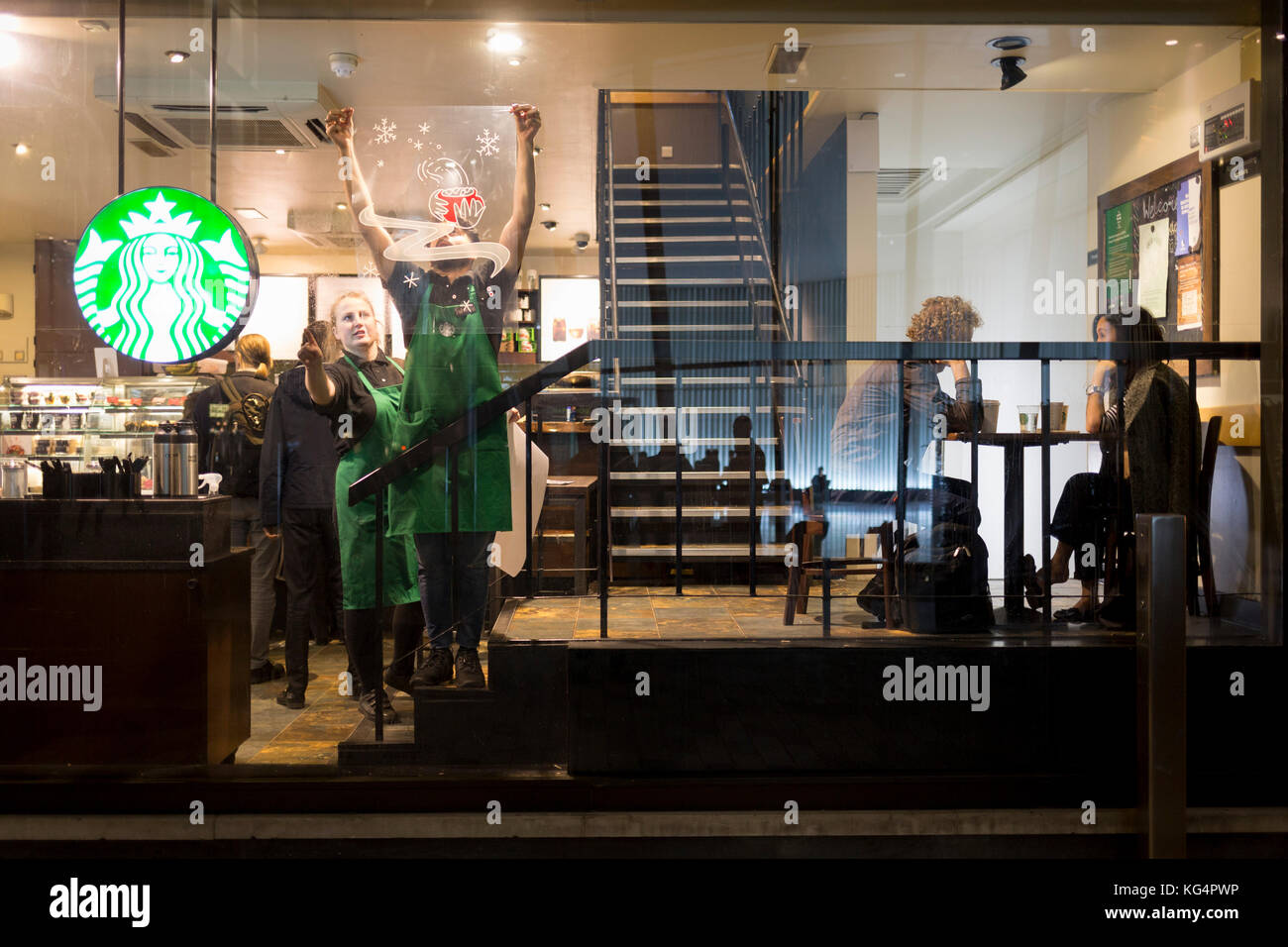 Starbucks Window Coffee Shop High Resolution Stock Photography and ...