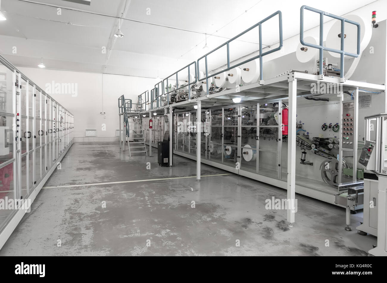 Industrial factory plant for the production of paper packaging Stock ...