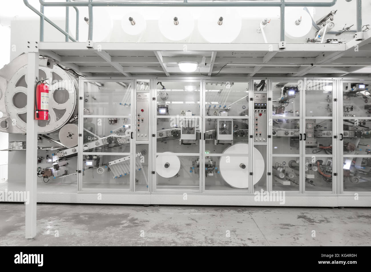 Industrial factory plant for the production of paper packaging Stock ...