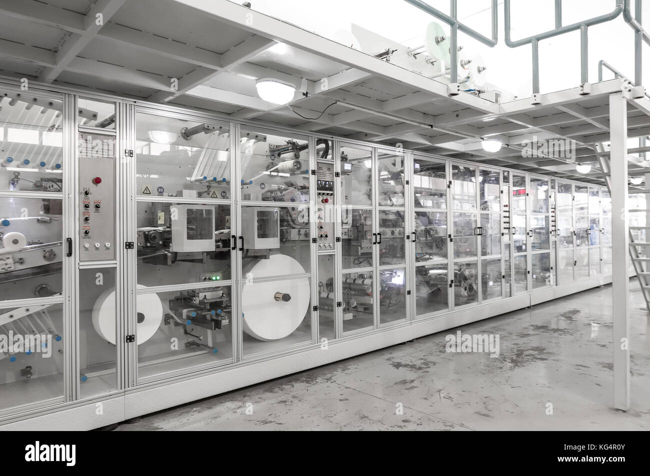 Industrial factory plant for the production of paper packaging Stock ...