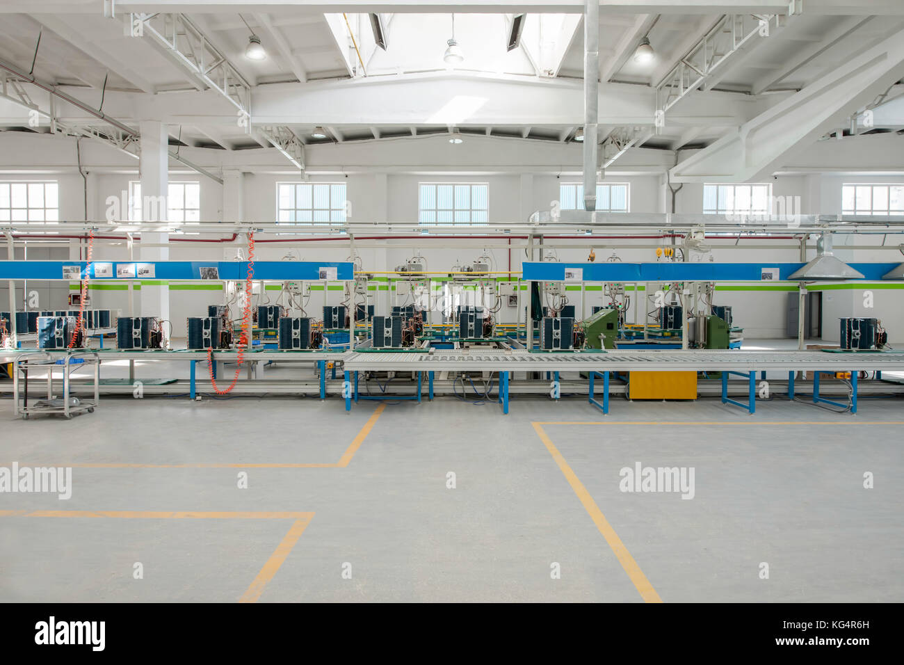 factory floor for production and assembly of household air conditioners ...