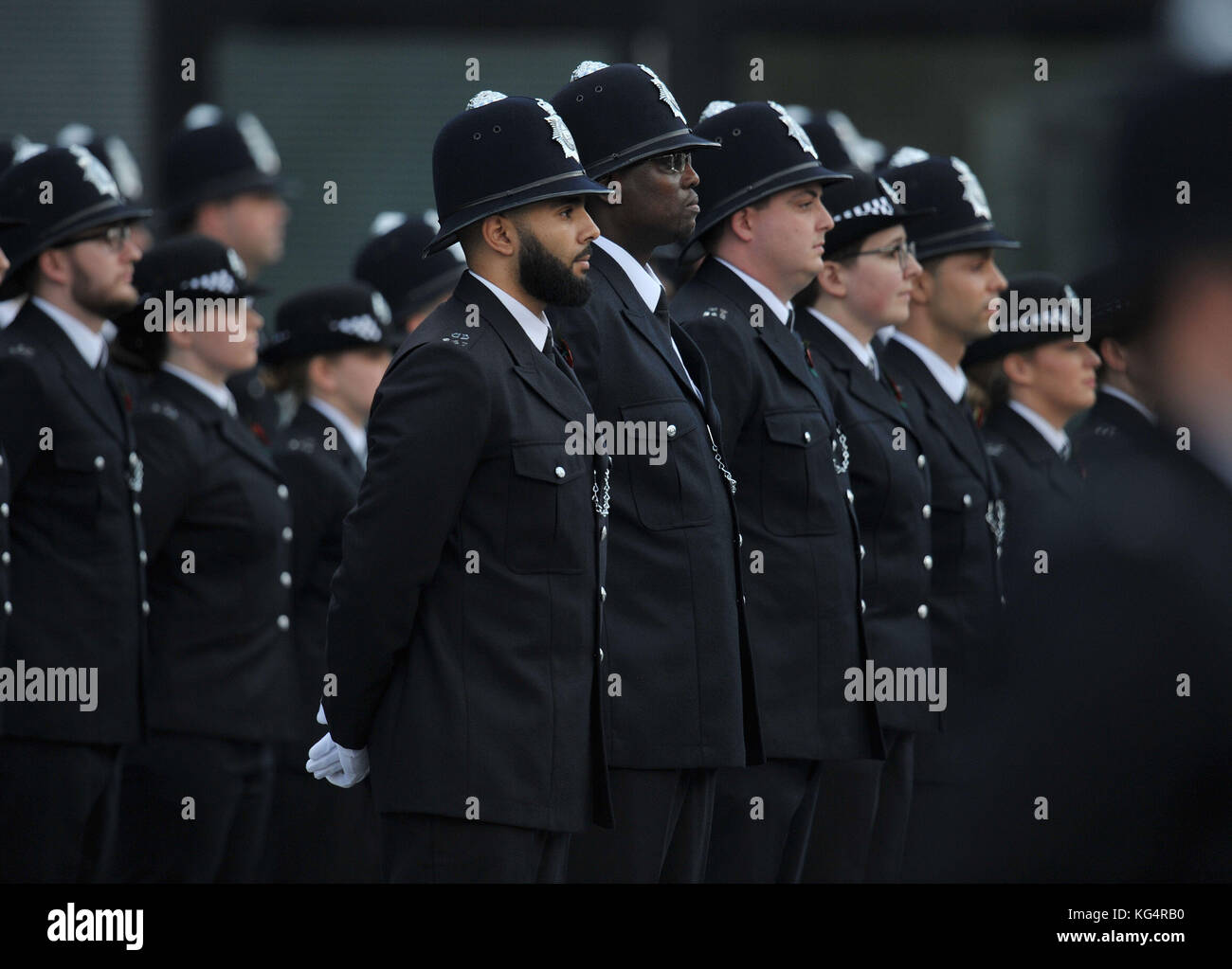 Metropolitan Police officers stand as they wait for the Duke of ...
