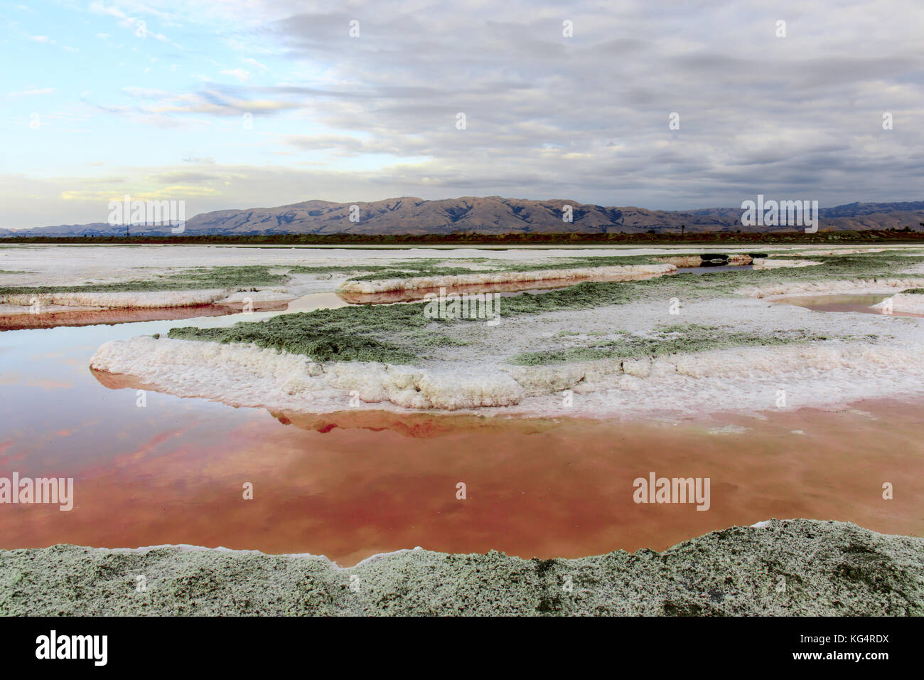 Colors of Salt Ponds Stock Photo - Alamy