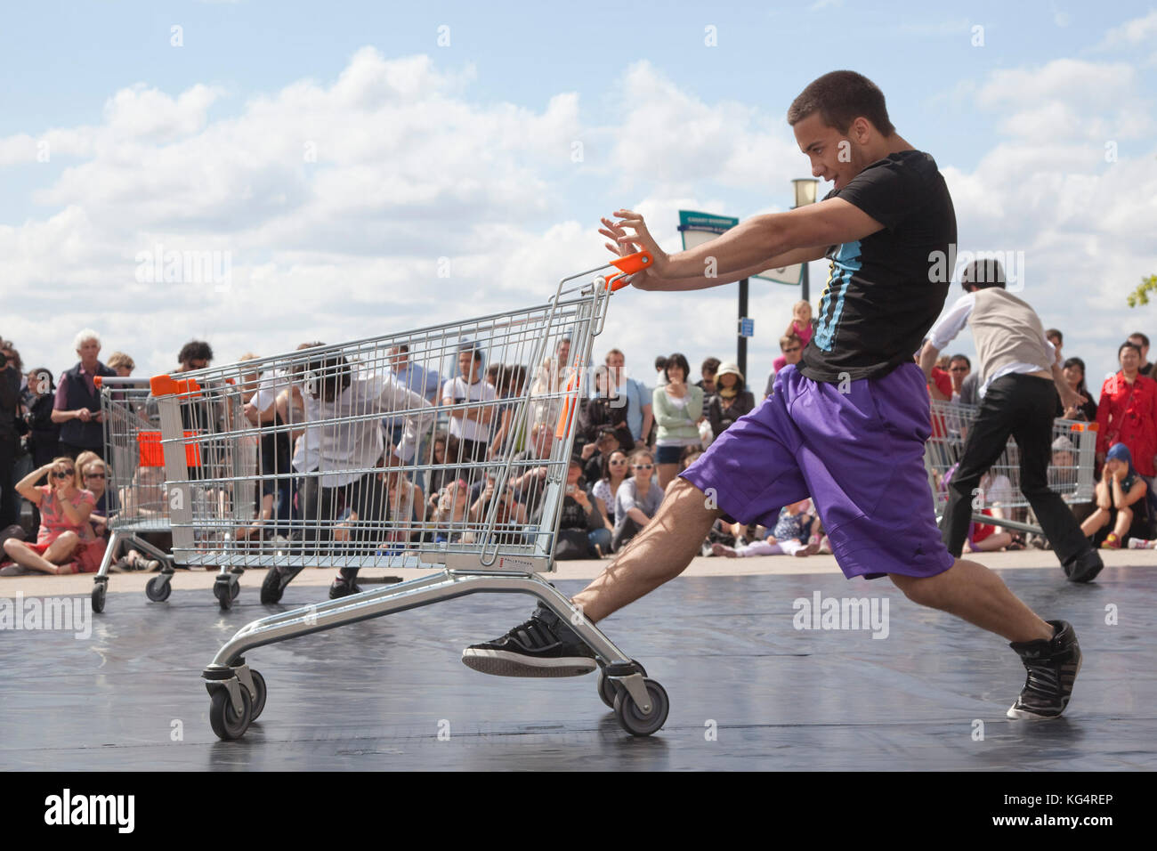 Dance performance "Trolleys" presented by C-12 Dance Theatre. Dancing ...