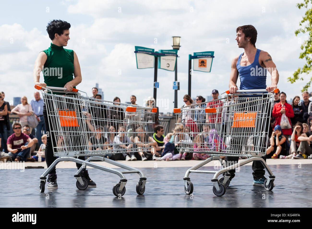 Dance performance "Trolleys" presented by C-12 Dance Theatre. Dancing ...