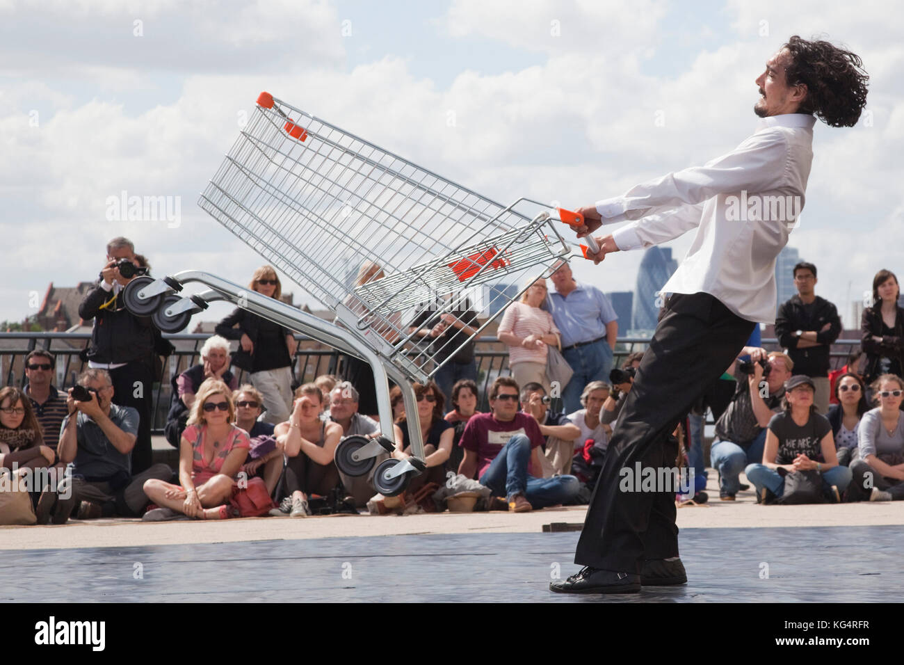 Dance performance "Trolleys" presented by C-12 Dance Theatre. Dancing ...