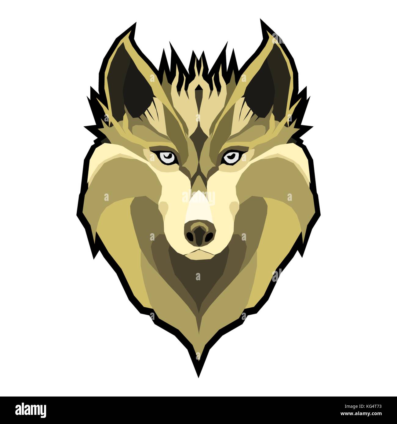 Wolfs Head Low Poly Geometric Polygonal Flat Design Style Logo Element And Company Mascot Modern