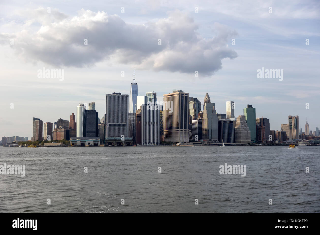 Manhattan scene from sea, New York, United States Stock Photo - Alamy