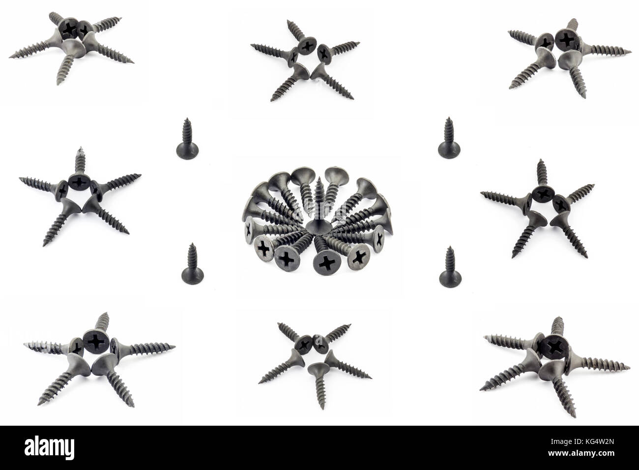 8 stars 4 single and 1circular composition with black Oxidized self ...