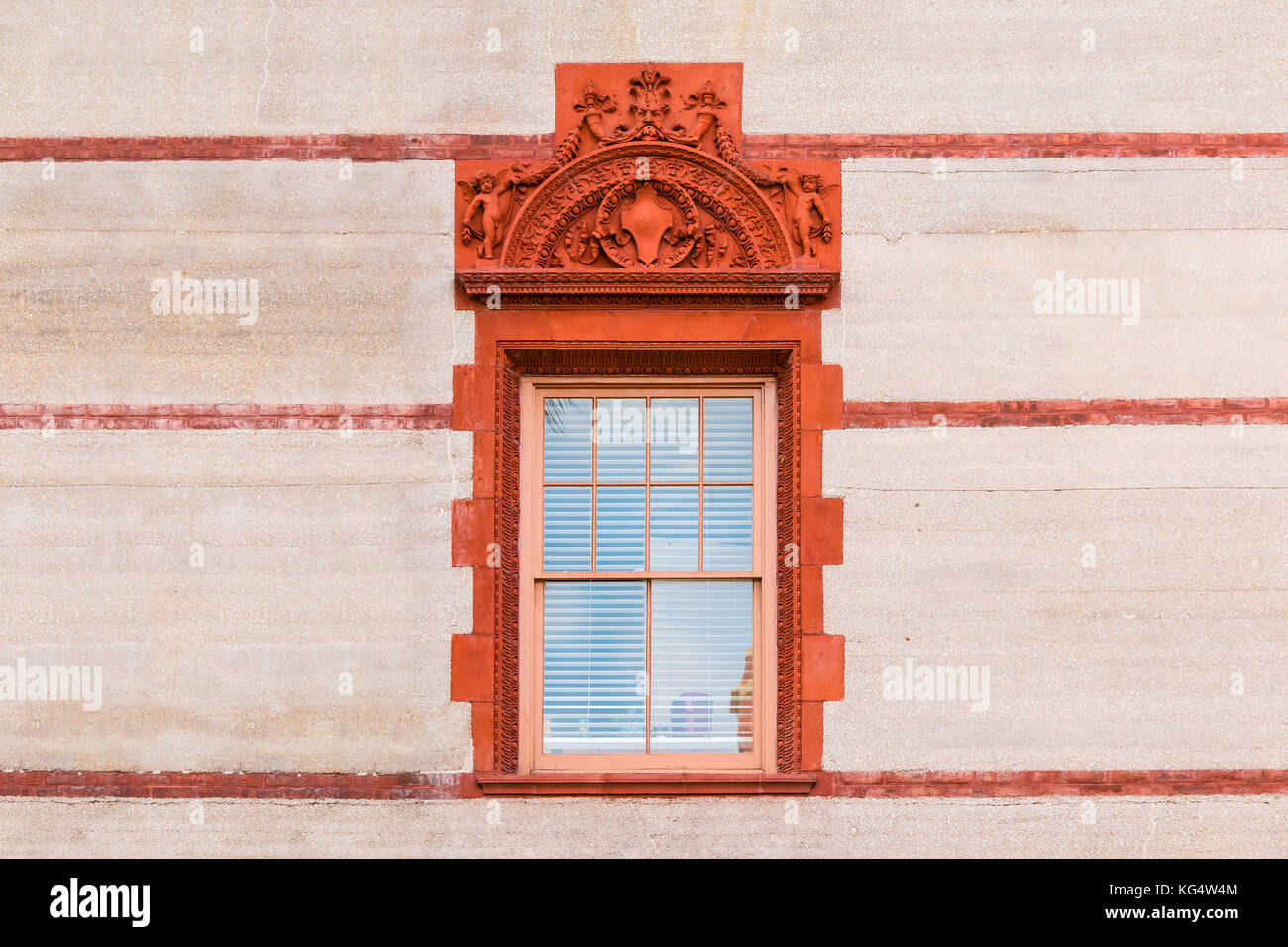 Windows on facade of Flagler College front view, Saint Augustine, USA ...
