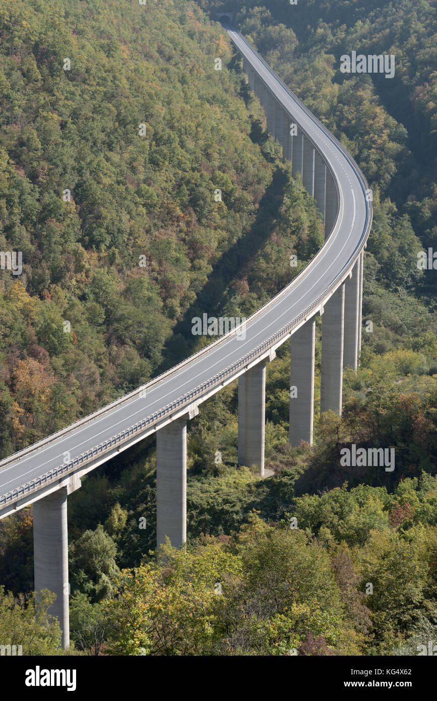 The viaduct over canyon, Ligurian Alps, Italy Stock Photo - Alamy