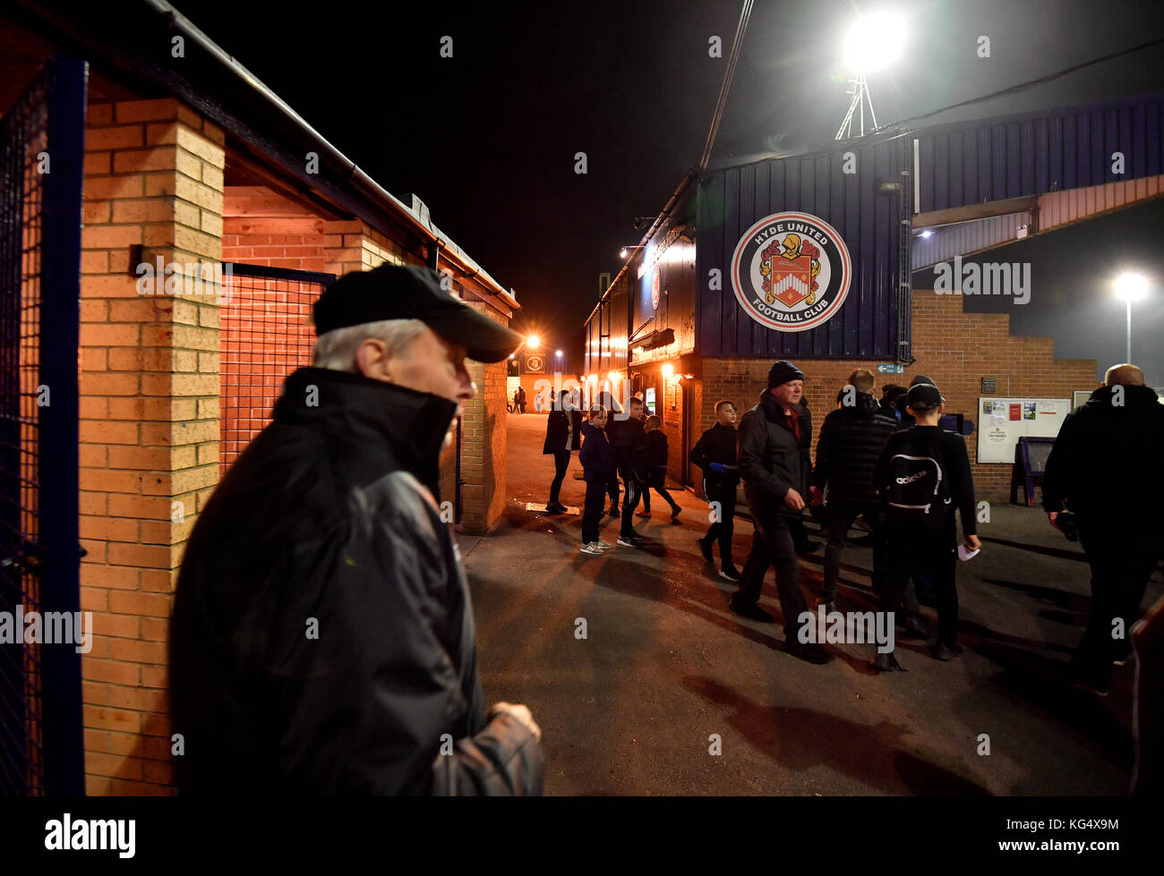 Fans arrive before the Emirates FA Cup, first round match at Ewen ...