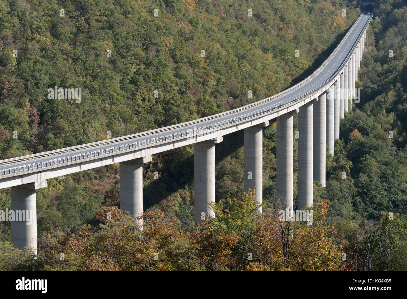 The viaduct over canyon, Ligurian Alps, Italy Stock Photo - Alamy