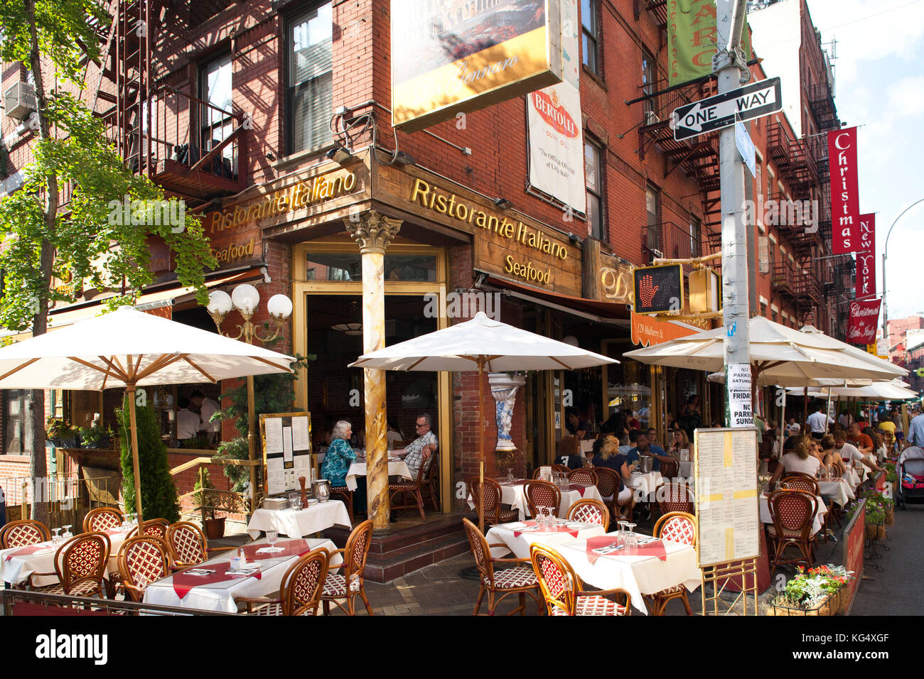 Mulberry street, Little Italy, Manhattan, new York, USA, America Stock ...