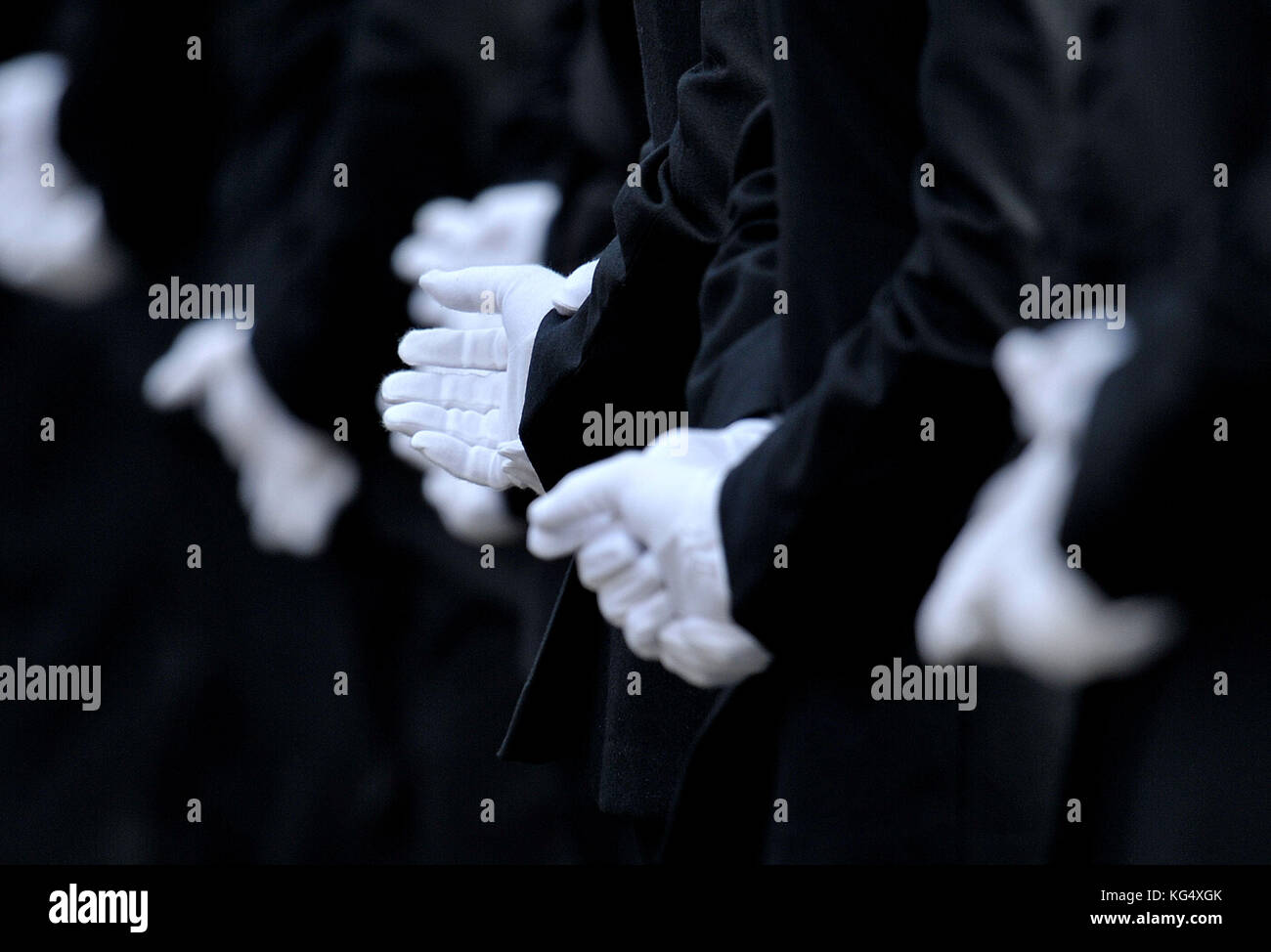 Stock photo of Metropolitan Police officers wearing white dress uniform ...