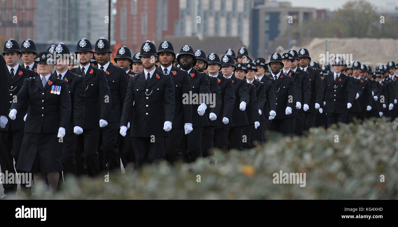 Stock photo of Metropolitan Police recruits marching during a ...