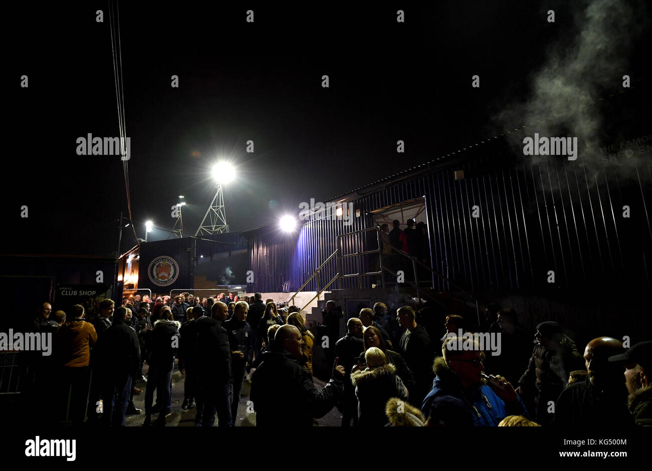 Fans outside the stadium before the Emirates FA Cup, first round match ...
