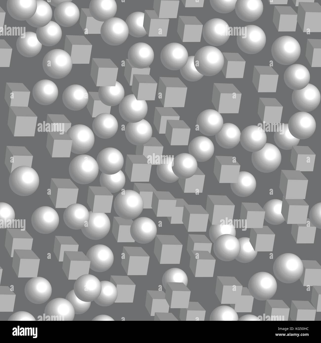 Gray Balls and Cubes Seamless Pattern Stock Vector Image & Art - Alamy