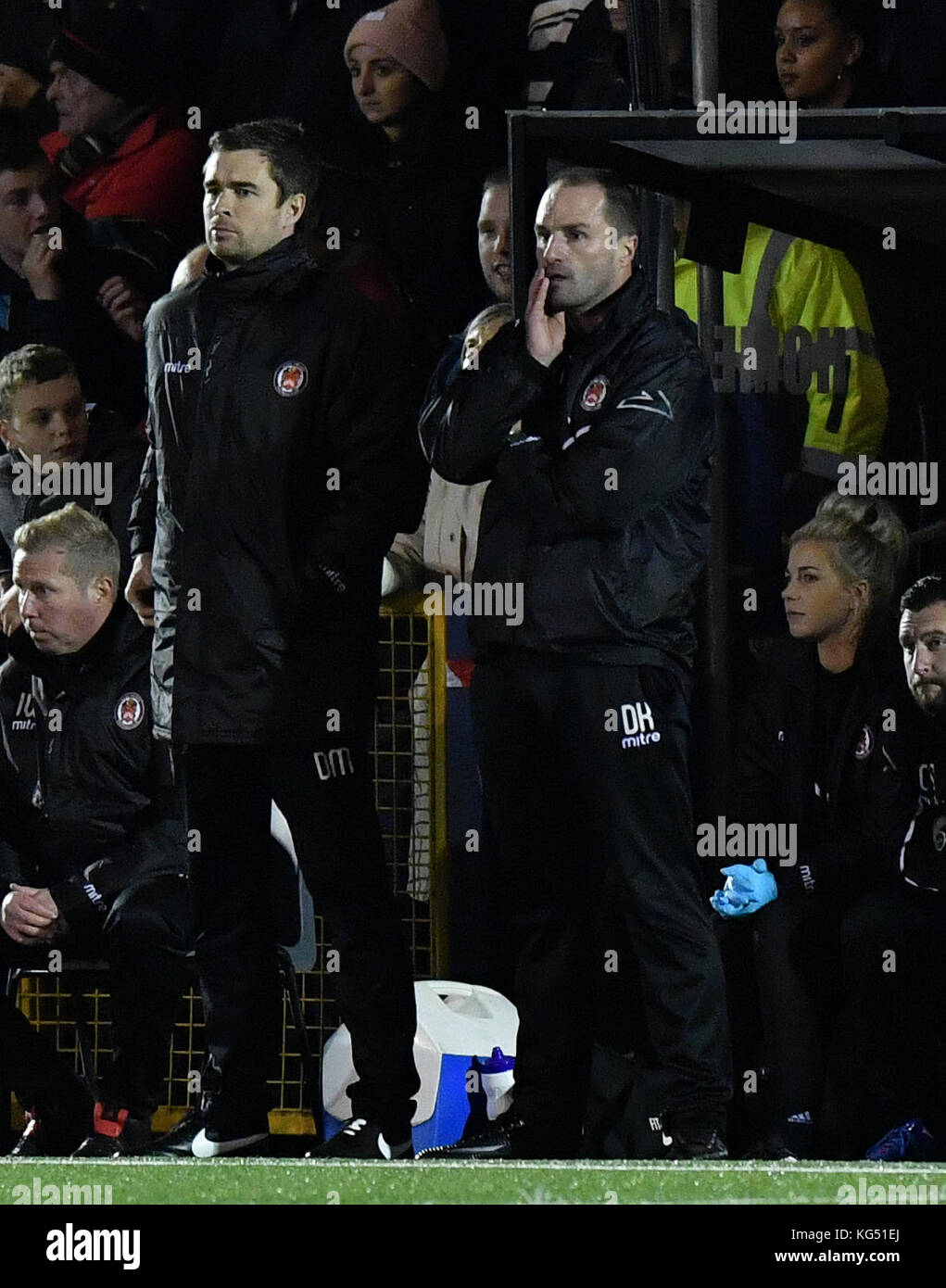 Hyde fc manager darren kelly on touchline hi-res stock photography and ...