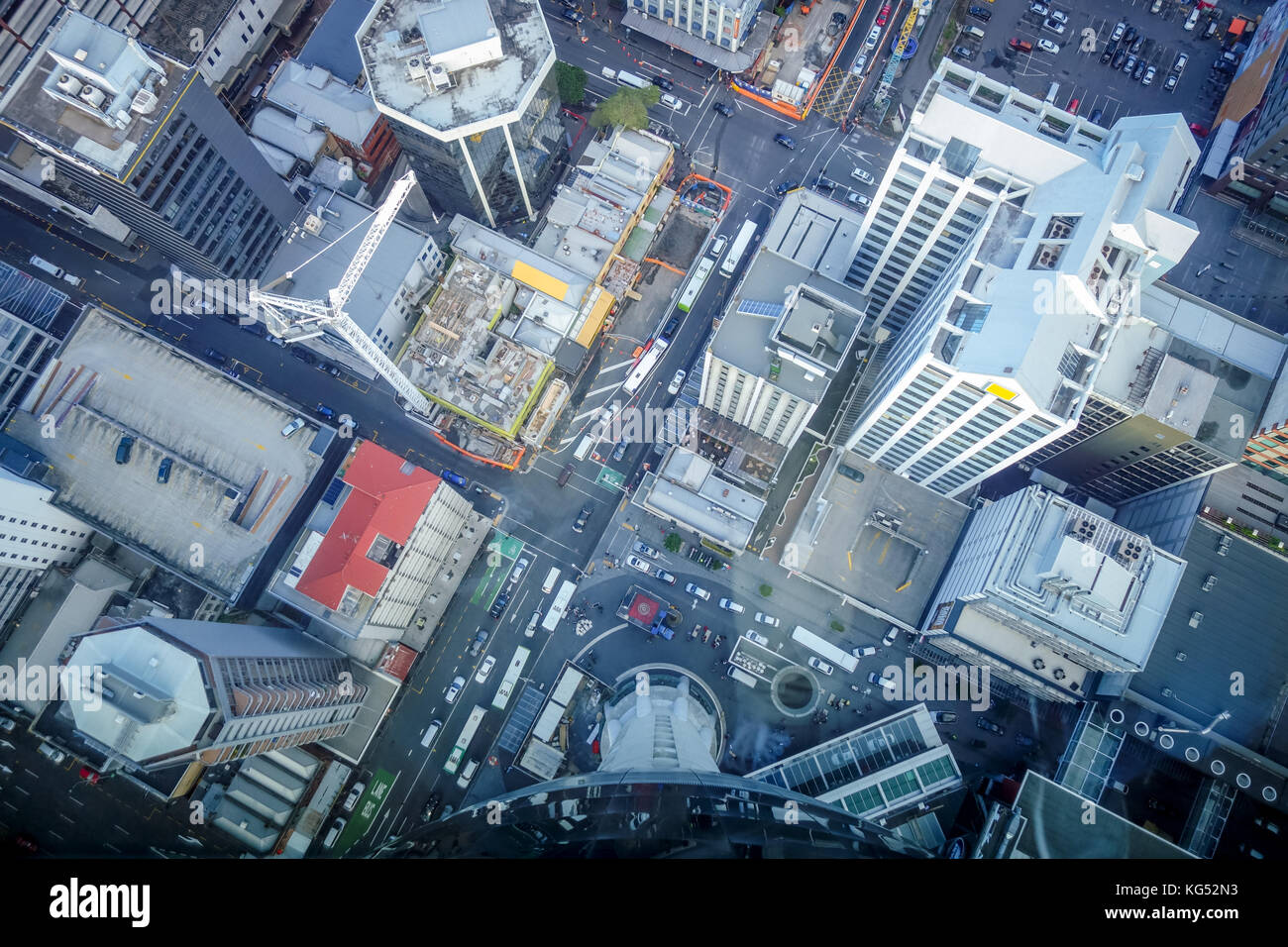 Auckland city. Buildings aerial top view, New Zealand Stock Photo - Alamy