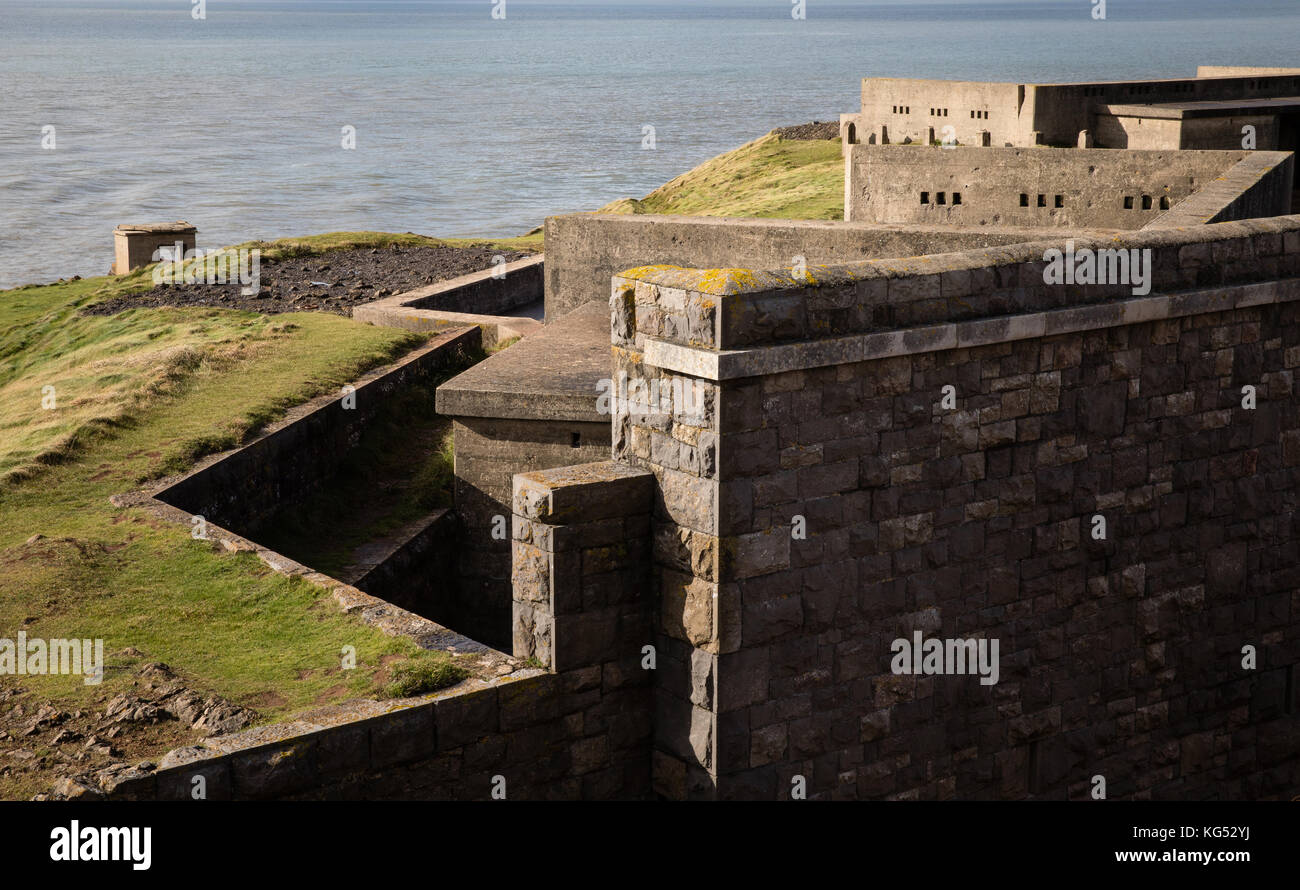 Brean Down Fort near Weston super Mare in Somerset built as one of the ...