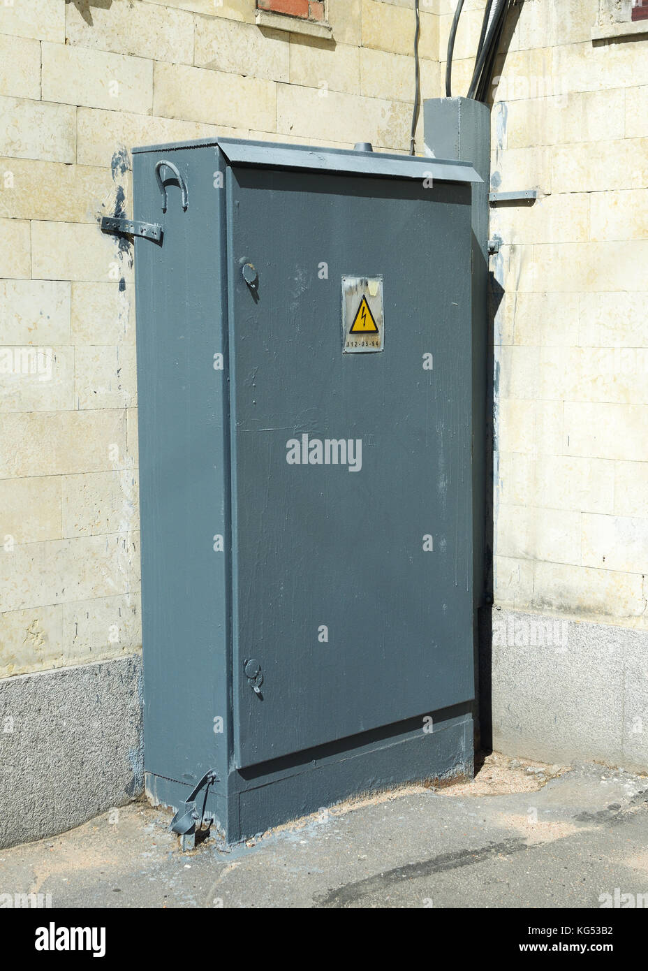 Iron box on the street with switch electricity of high voltage Stock ...