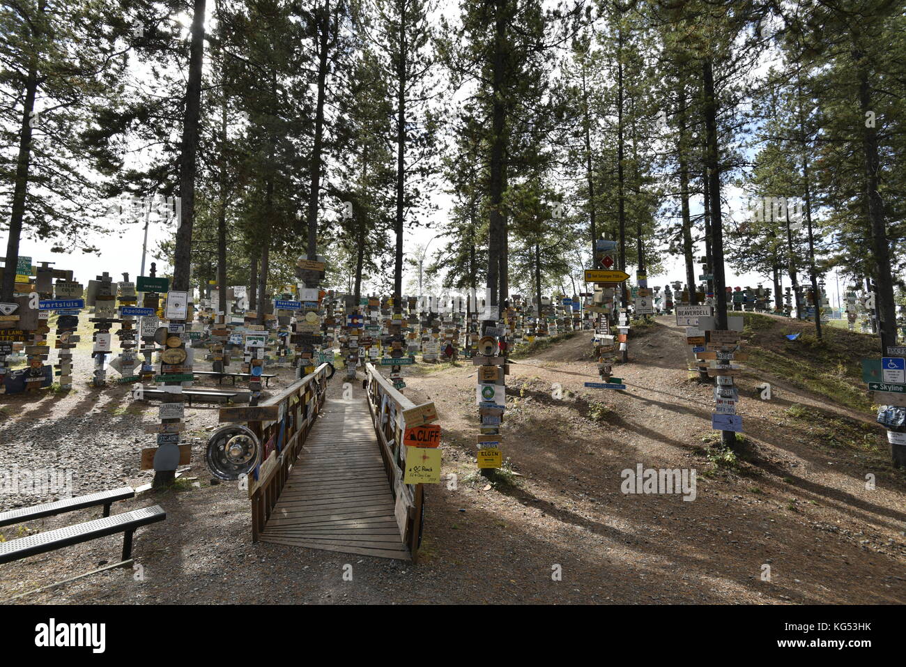 Watson Lake, Signpost Forest, Yukon, Canada Stock Photo - Alamy