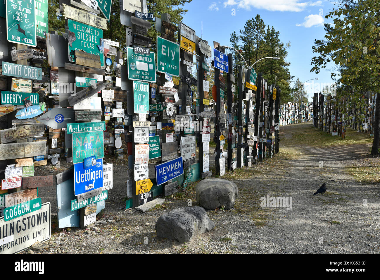 Watson Lake, Signpost Forest, Yukon, Canada Stock Photo - Alamy