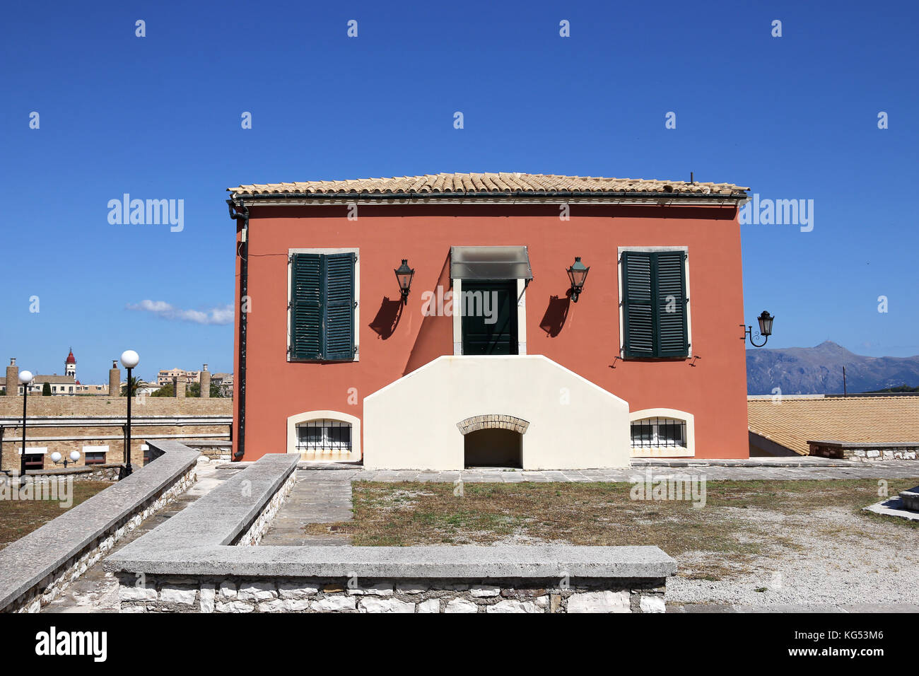 old house Corfu town Greece Stock Photo - Alamy