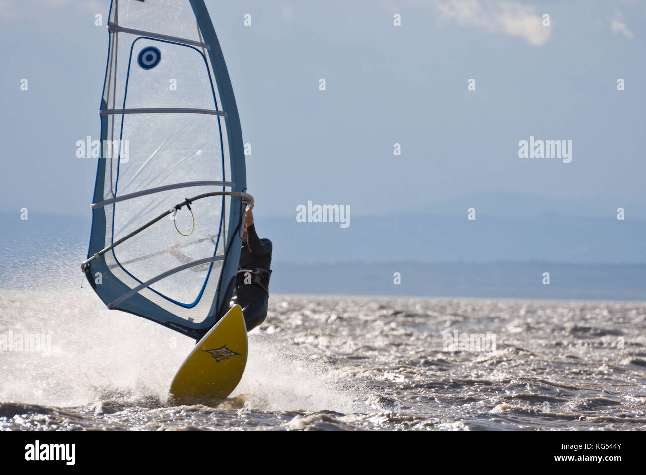 Windsurfing high speed in a storm Stock Photo - Alamy