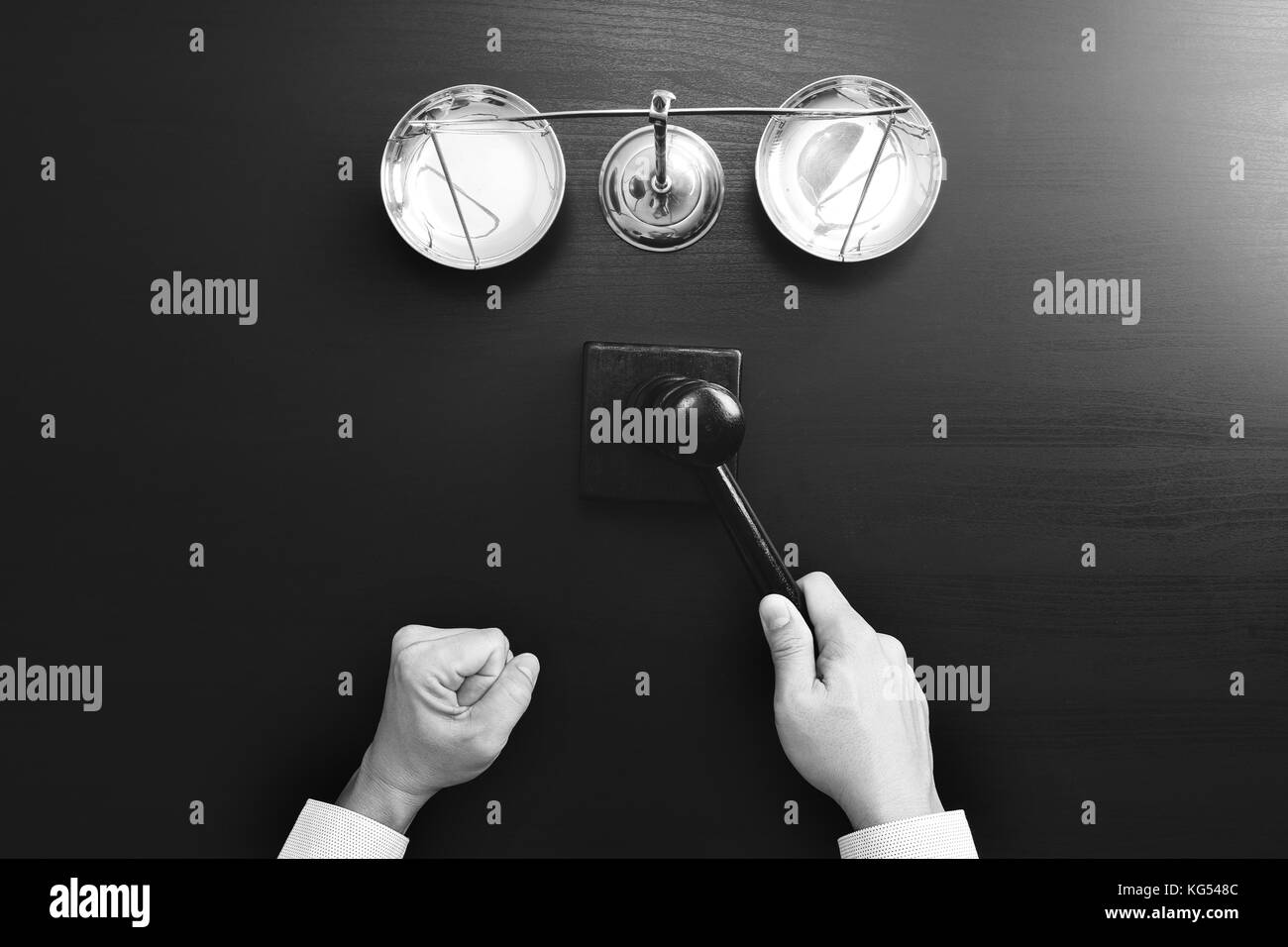 Male judge gavel table Black and White Stock Photos & Images - Alamy