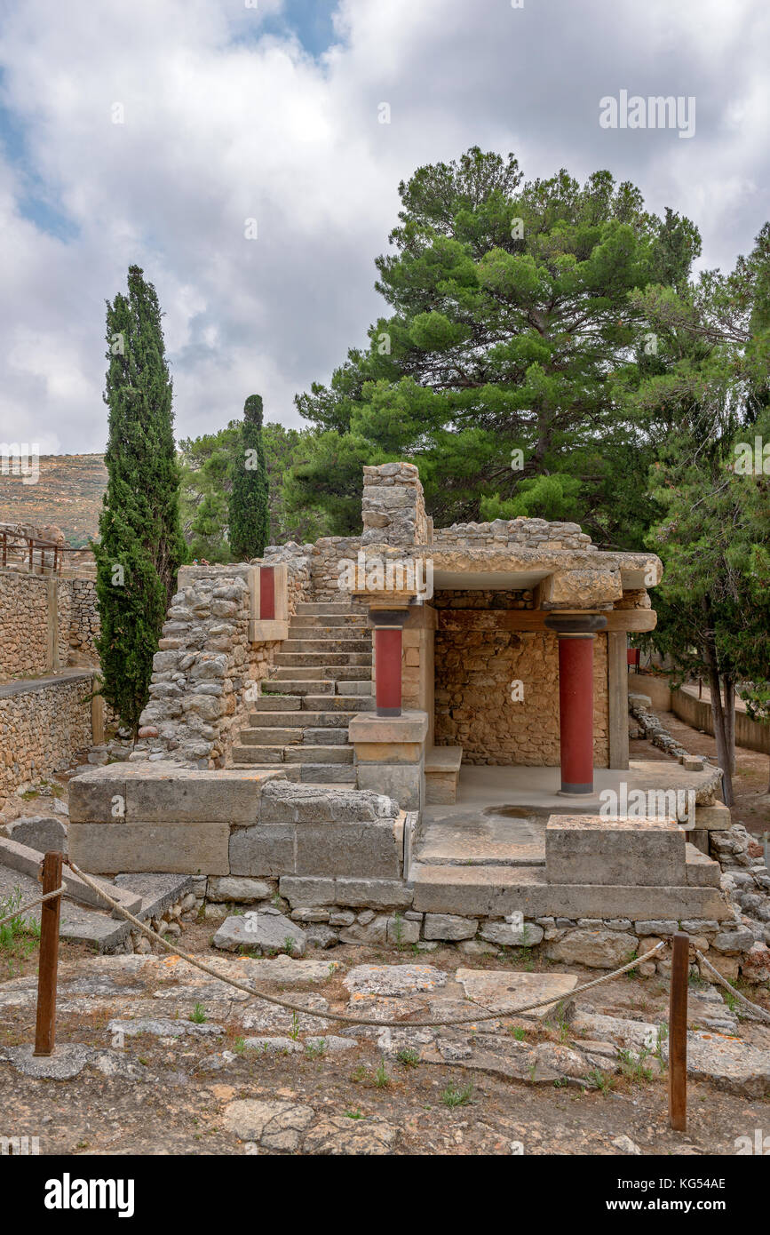 Knossos palace archaeological site on Crete, Greece Stock Photo - Alamy