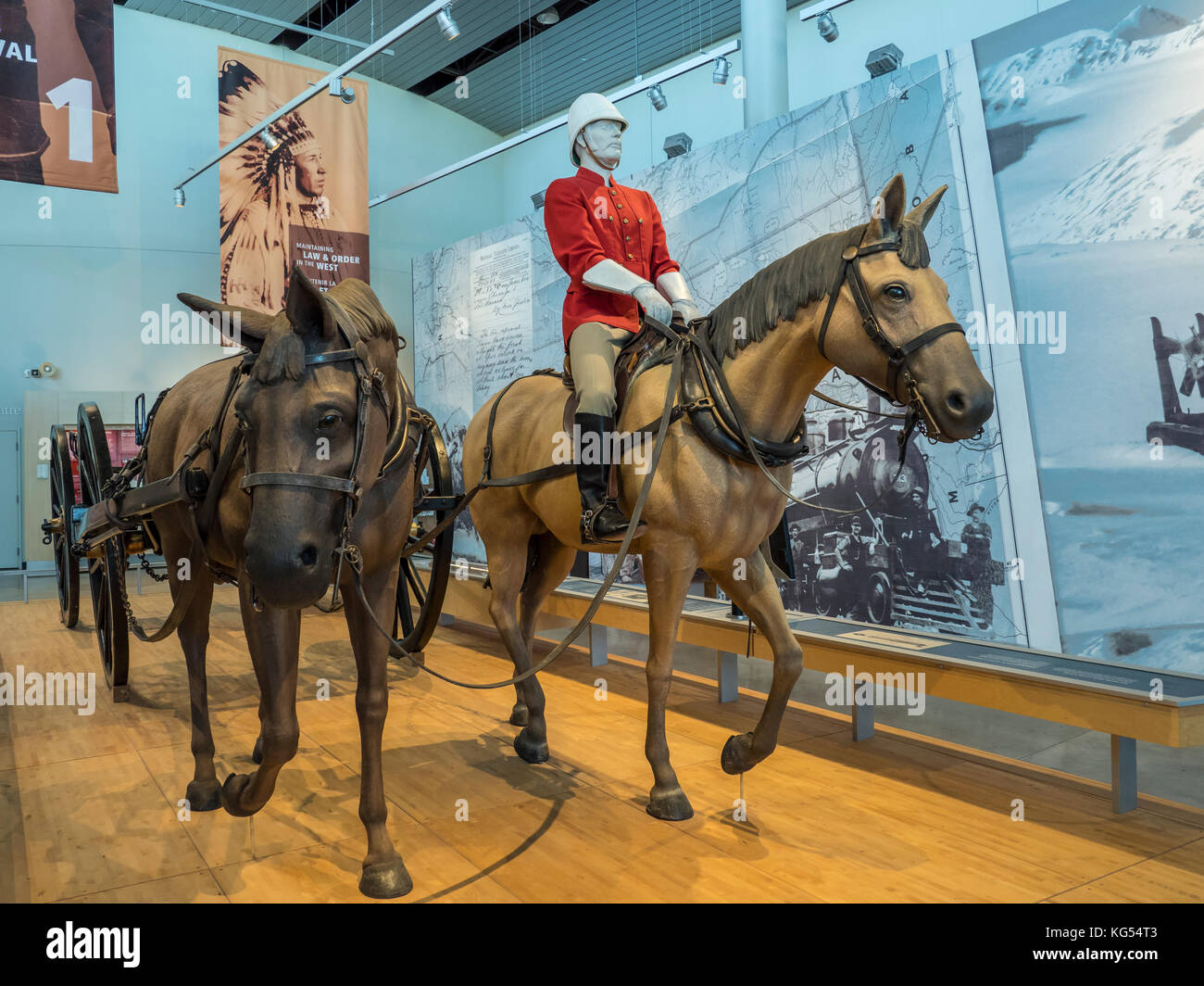 Display inside the RCMP Heritage Centre, Regina, Saskatchewan, Canada ...