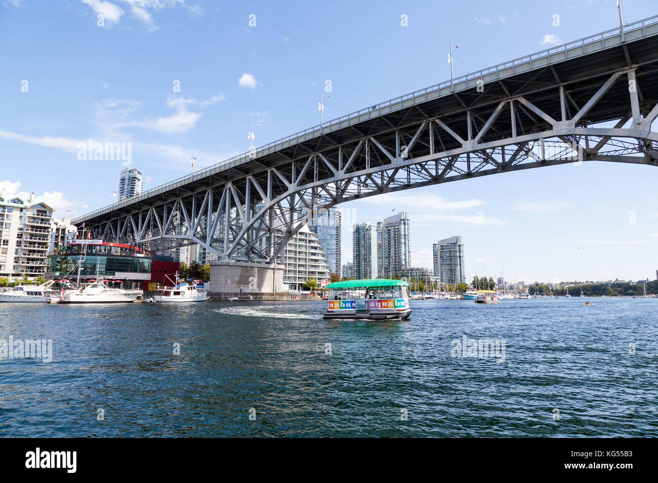 VANCOUVER - AUG. 16, 2017: Visitors to Granville Island taking the ...