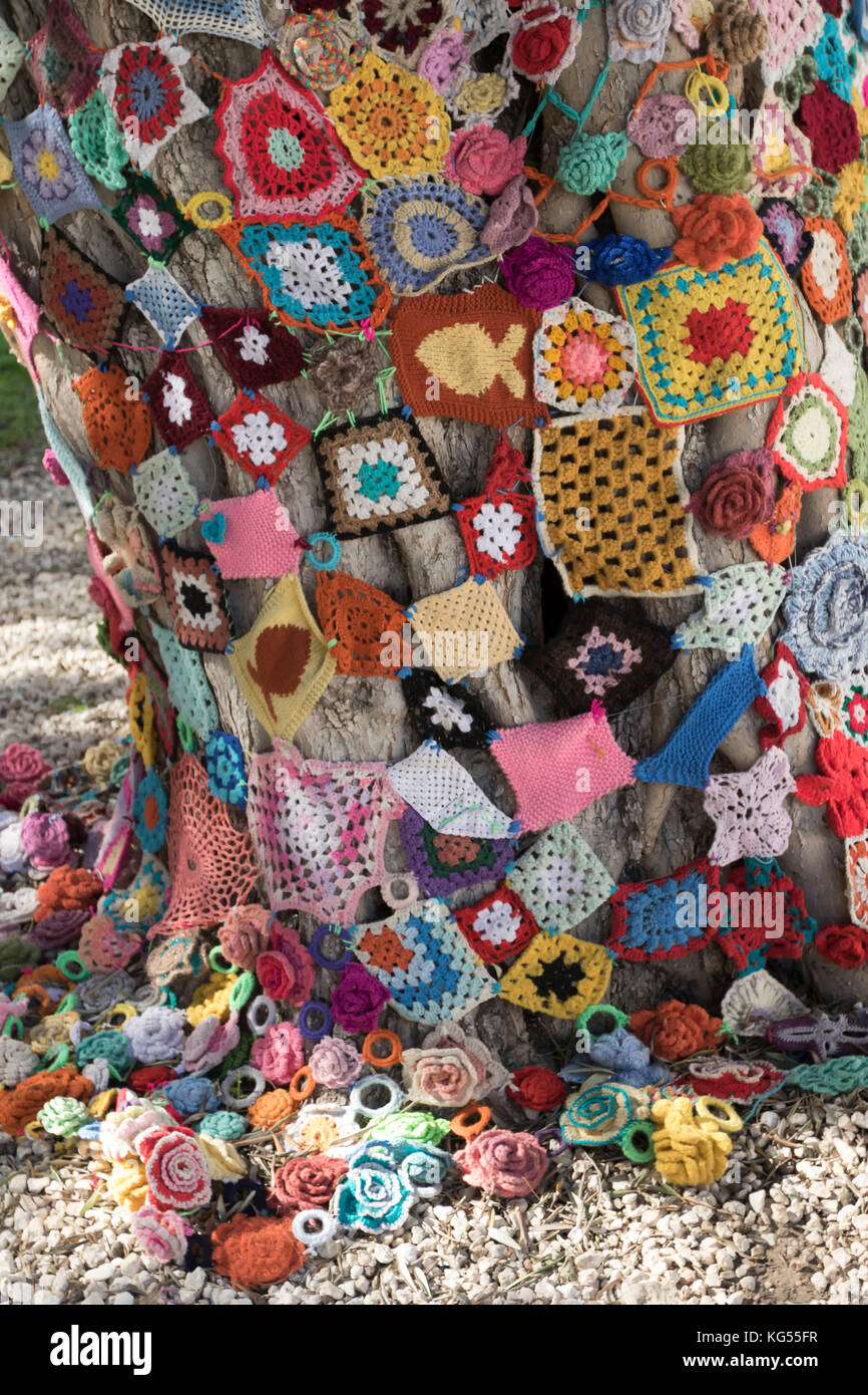 Crochet art installation, Paphos, Cyprus Stock Photo - Alamy