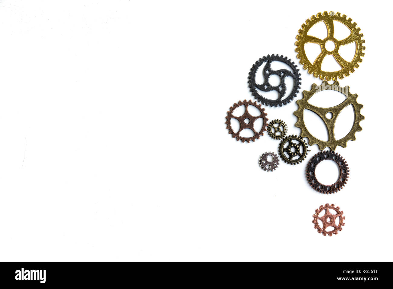 gears isolated on white background Stock Photo - Alamy